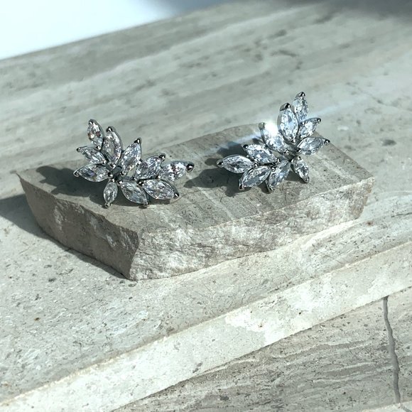 Anthropologie | Jewelry | New Anthropologie Shashi Petite Crystal Marquis Stud Earrings | Poshmark
